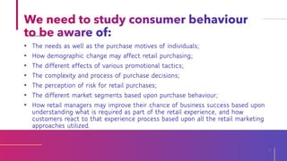 Consumer behavior in retailing | PPTX