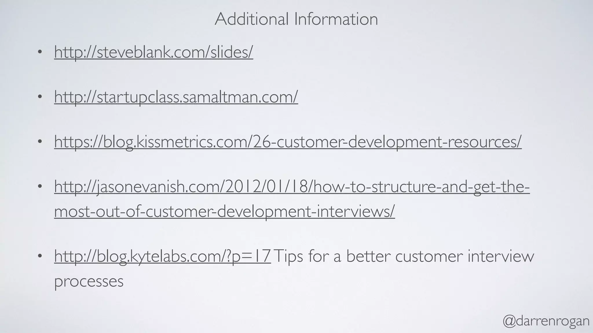 Customer Discovery Interviews | PPT