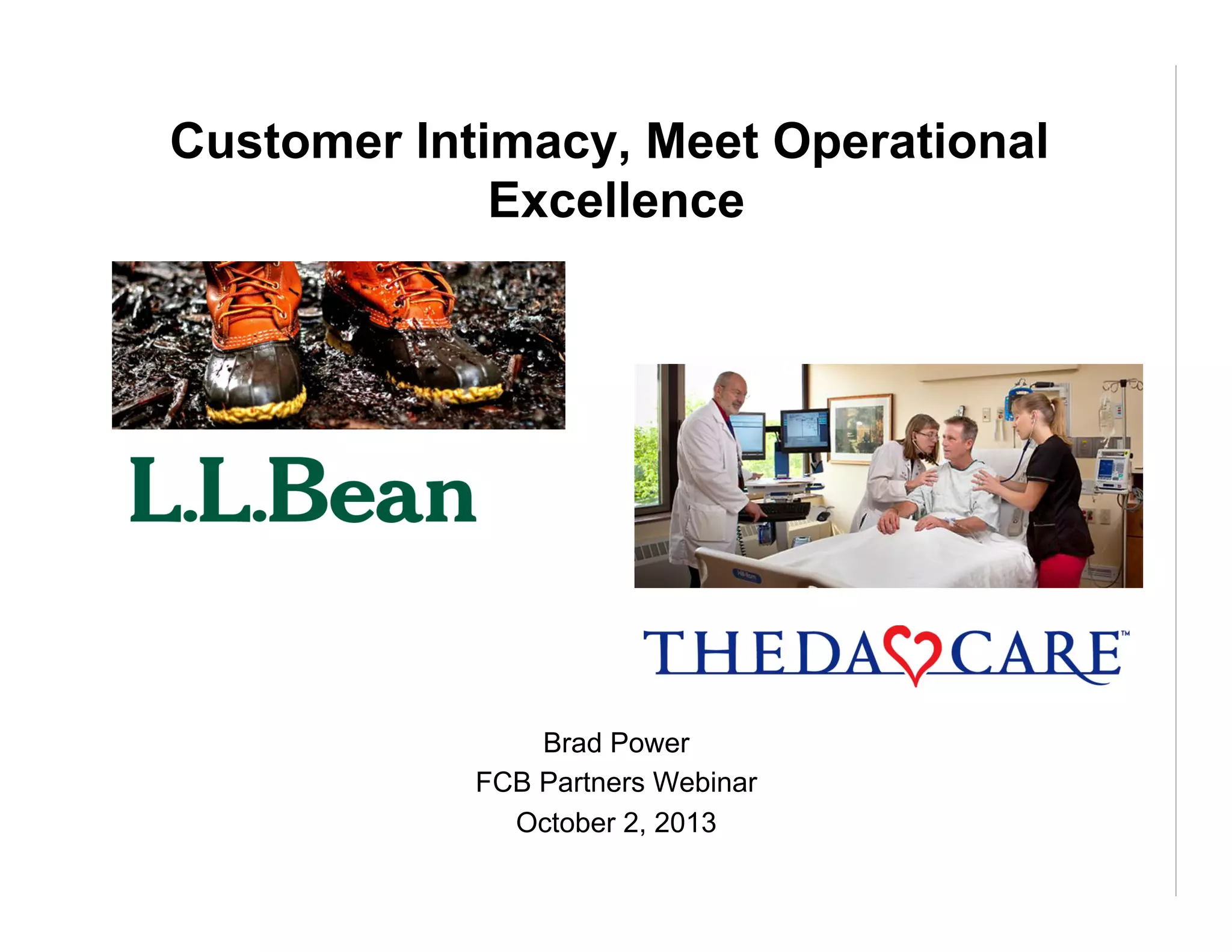 Customer Intimacy, Meet Operational Excellence | PDF