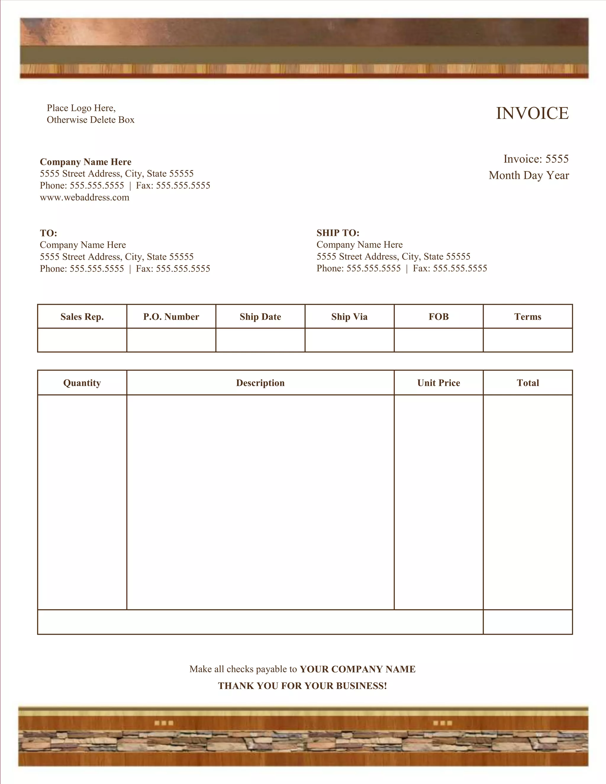 Customer invoice copy | DOTX