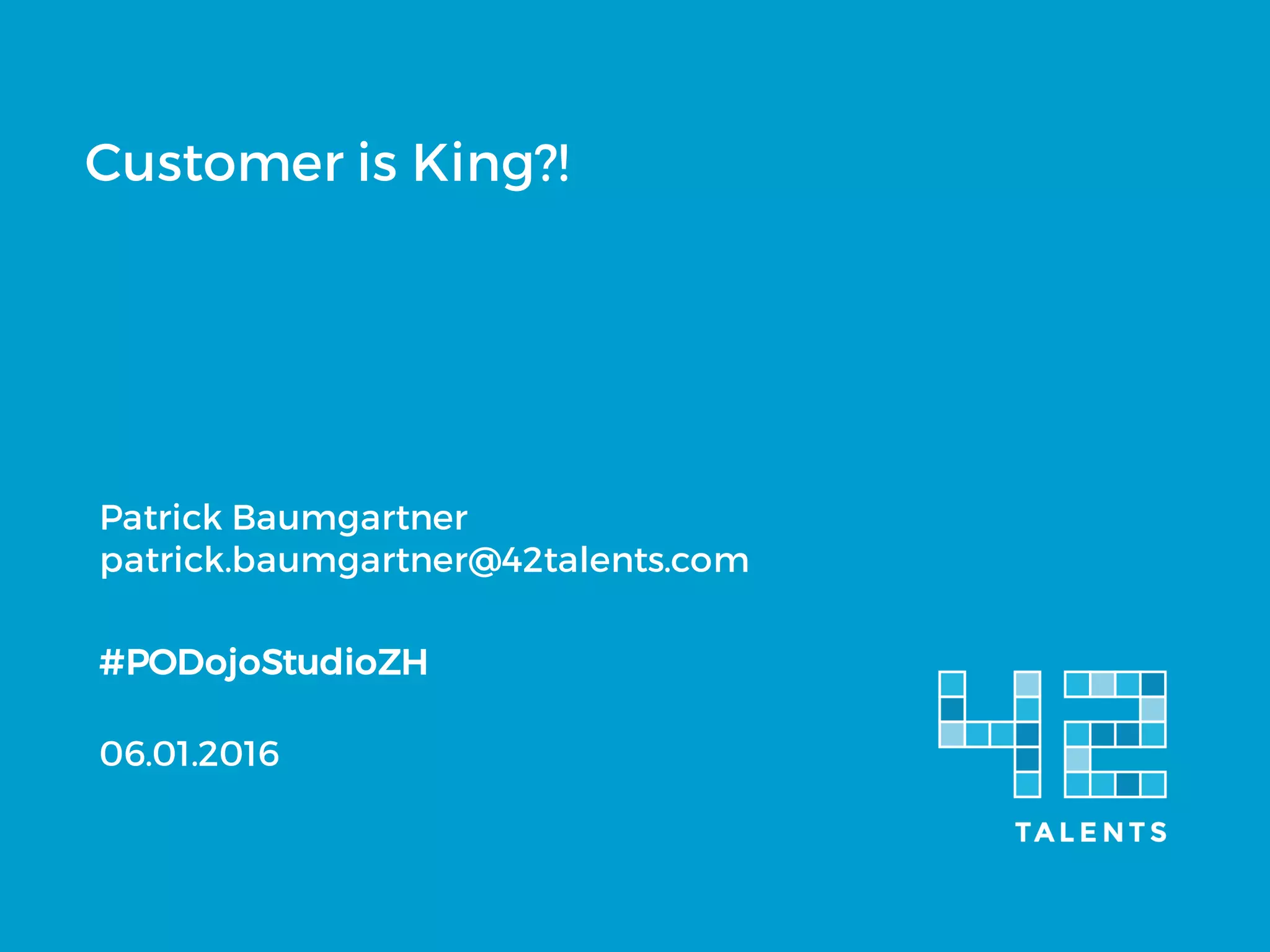 Customer is king | PDF