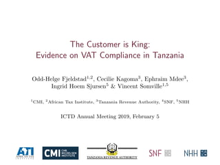The Customer is King: Evidence on VAT Compliance in Tanzania | PDF