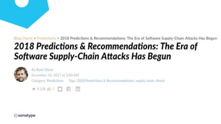 Open DevSecOps 2019 - Securing the Software Supply Chain - Sonatype | PPT