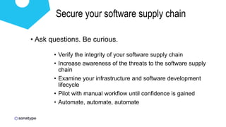 Open DevSecOps 2019 - Securing the Software Supply Chain - Sonatype | PPT