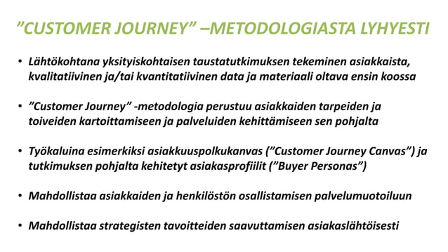 Asiakkuuspolku-metodologiasta digitaalisessa palvelumuotoilussa | PPT