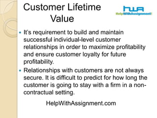 Customer lifetime value - Marketing | PPTX