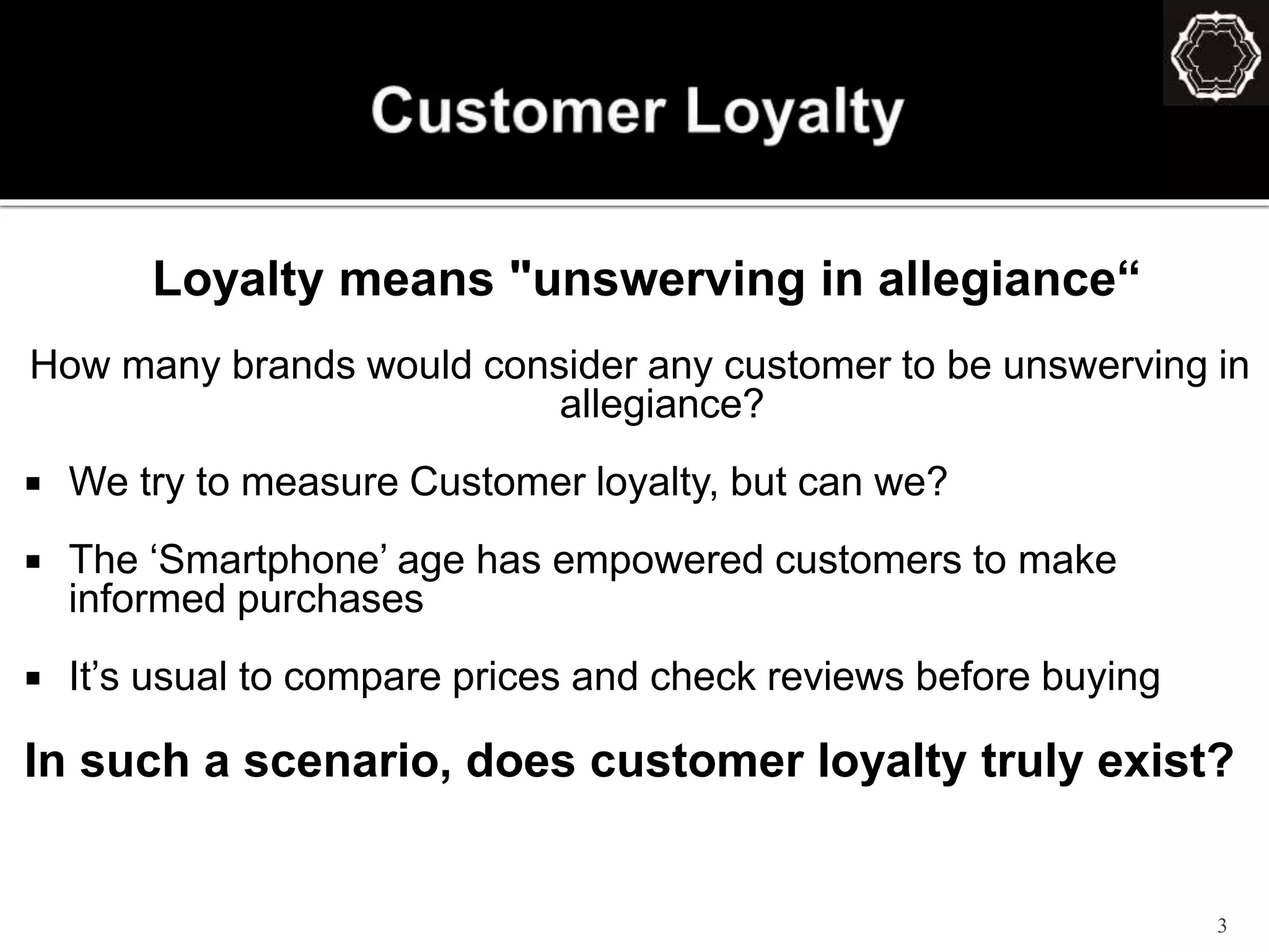 Customer loyalty in Indian Luxury Retail is a myth | PPTX