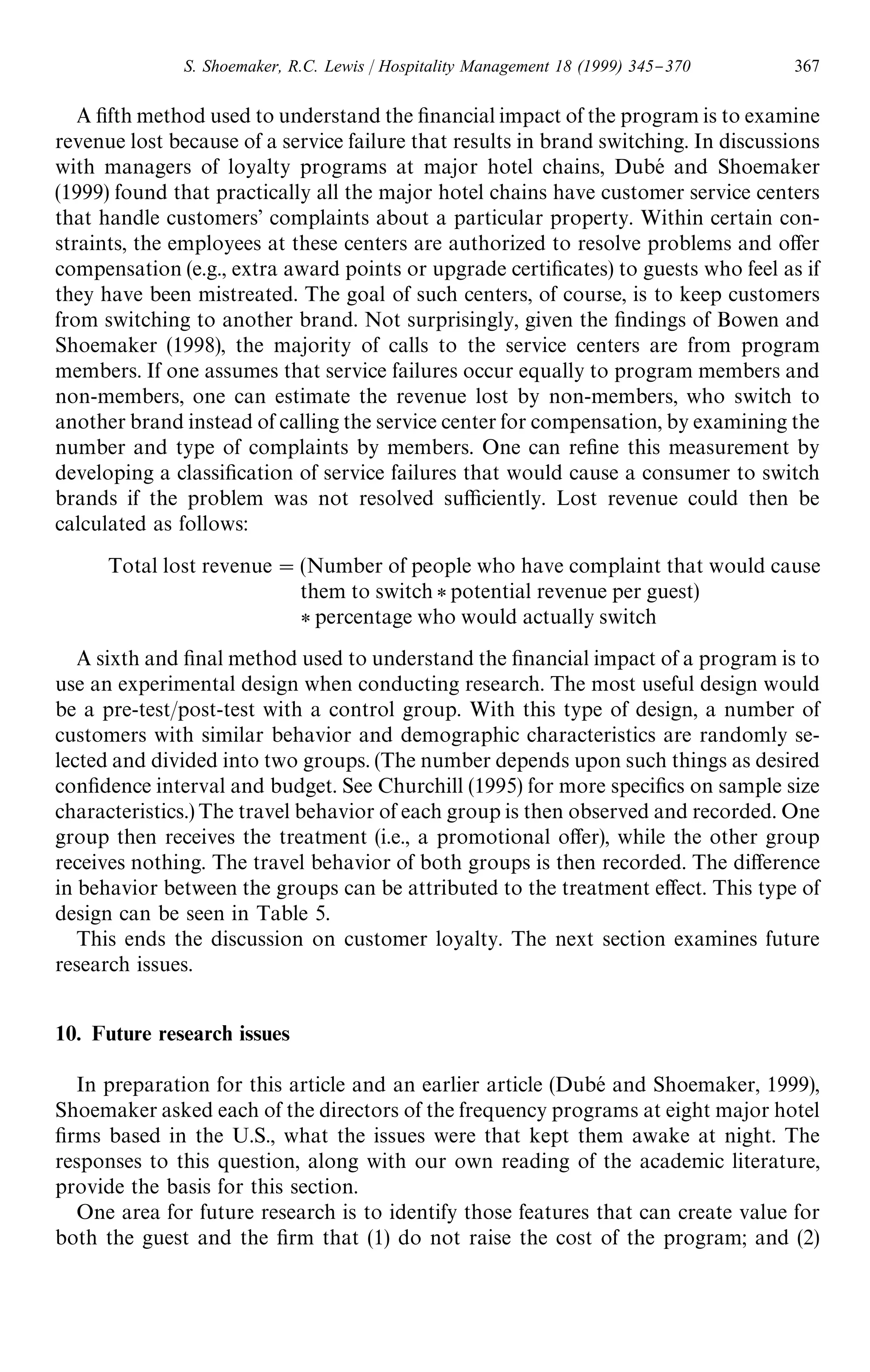 Customer loyalty the future of hospitality marketing | PDF