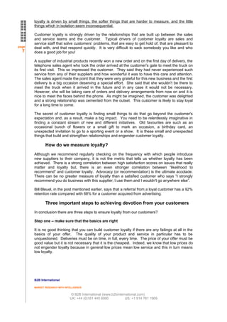 Customer Loyalty: How to Win Devotion From Your Customers | PDF