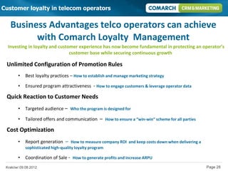 Customer loyalty in telecom operators comarch | PPT