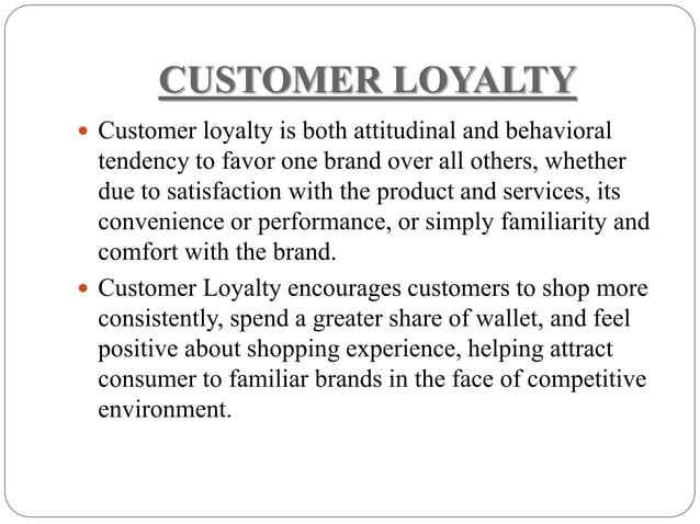 Customer Loyalty Presentation | PPT