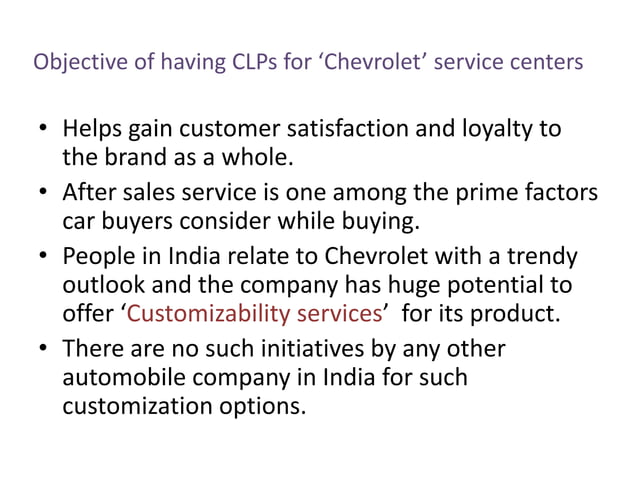 Customer loyalty program for chevrolet | PPTX | Automotive Industry ...