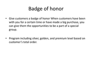 Customer loyalty programs | PPTX