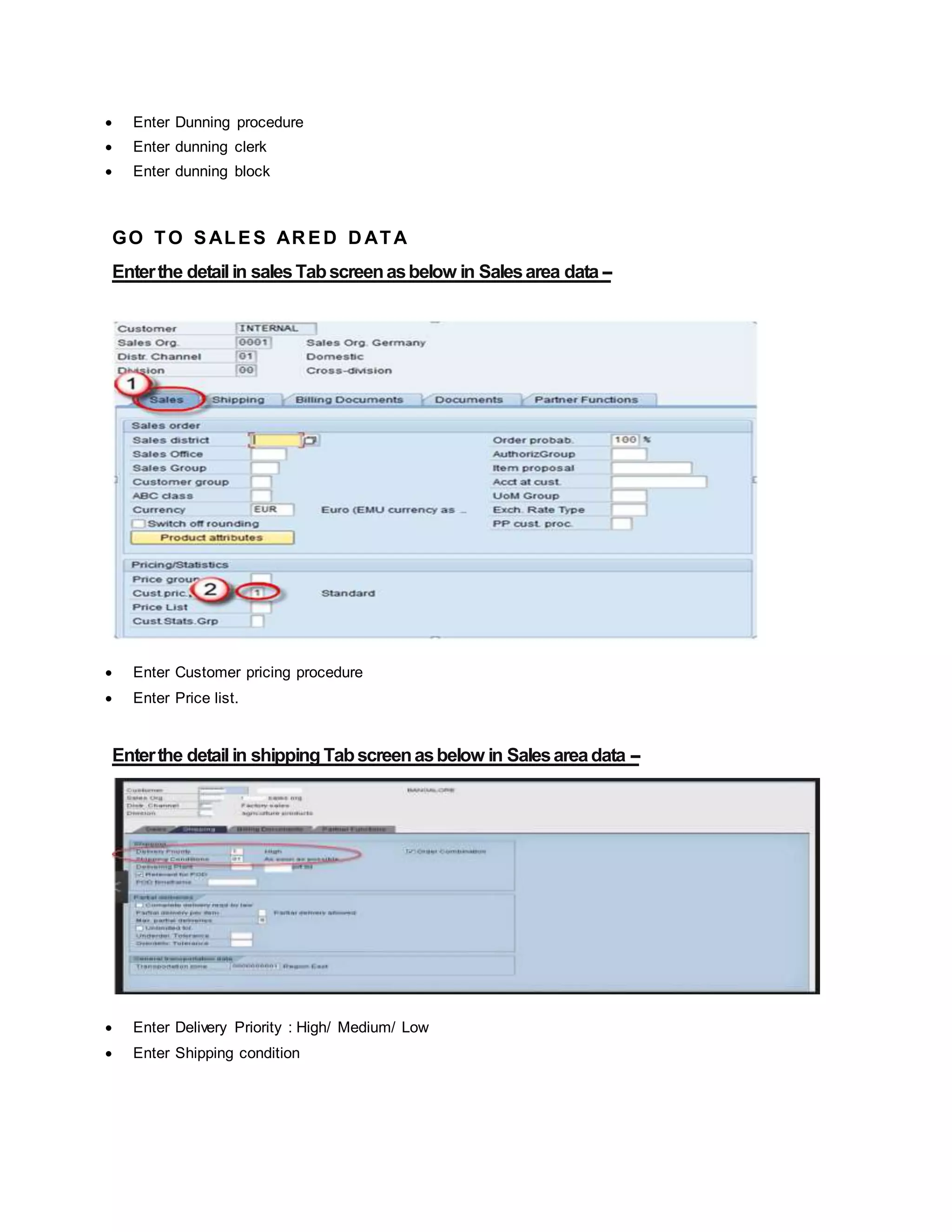 Customer master Data | DOCX