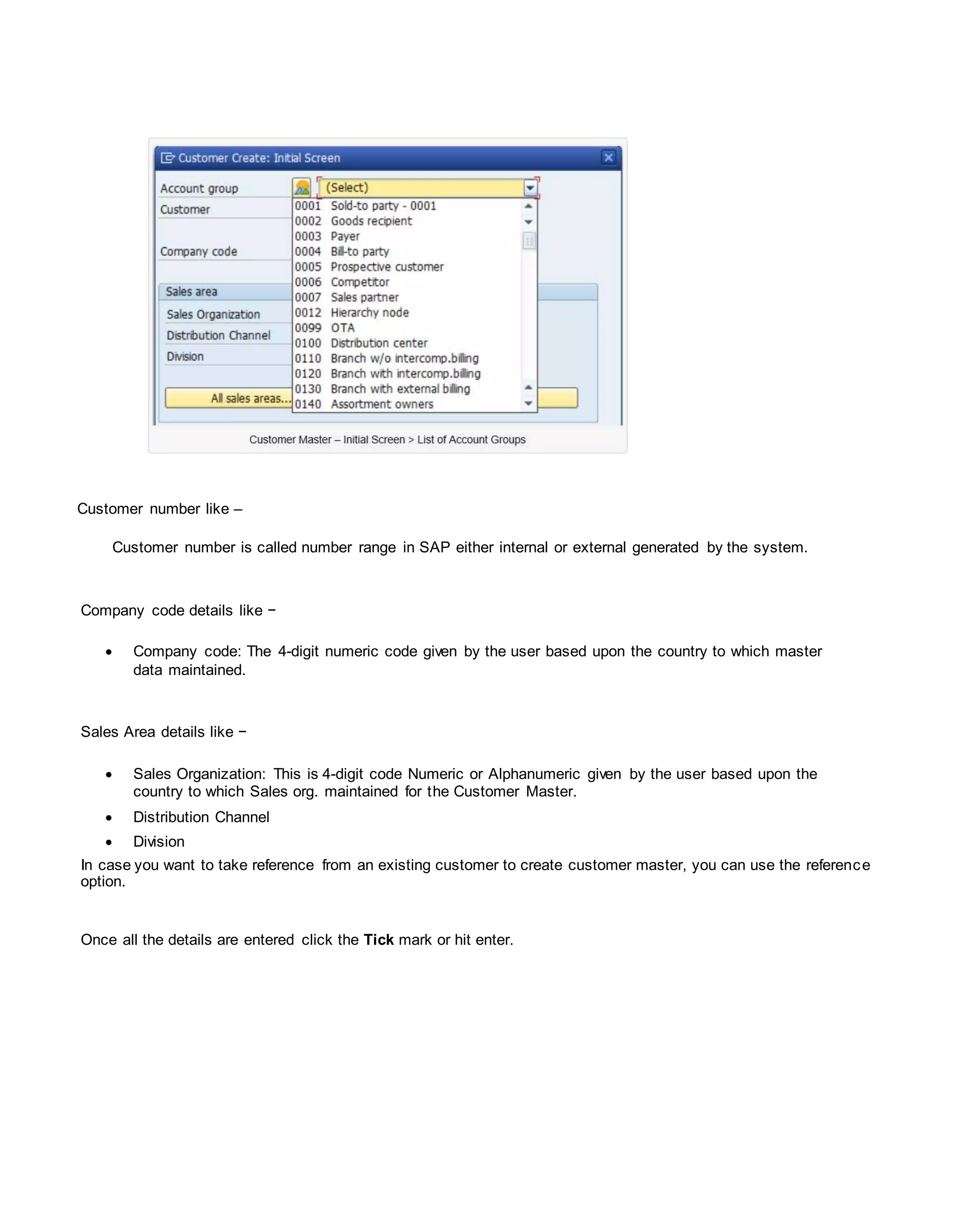Customer master Data | DOCX