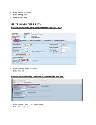 Customer master Data | DOCX
