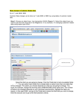 Customer master Data | DOCX