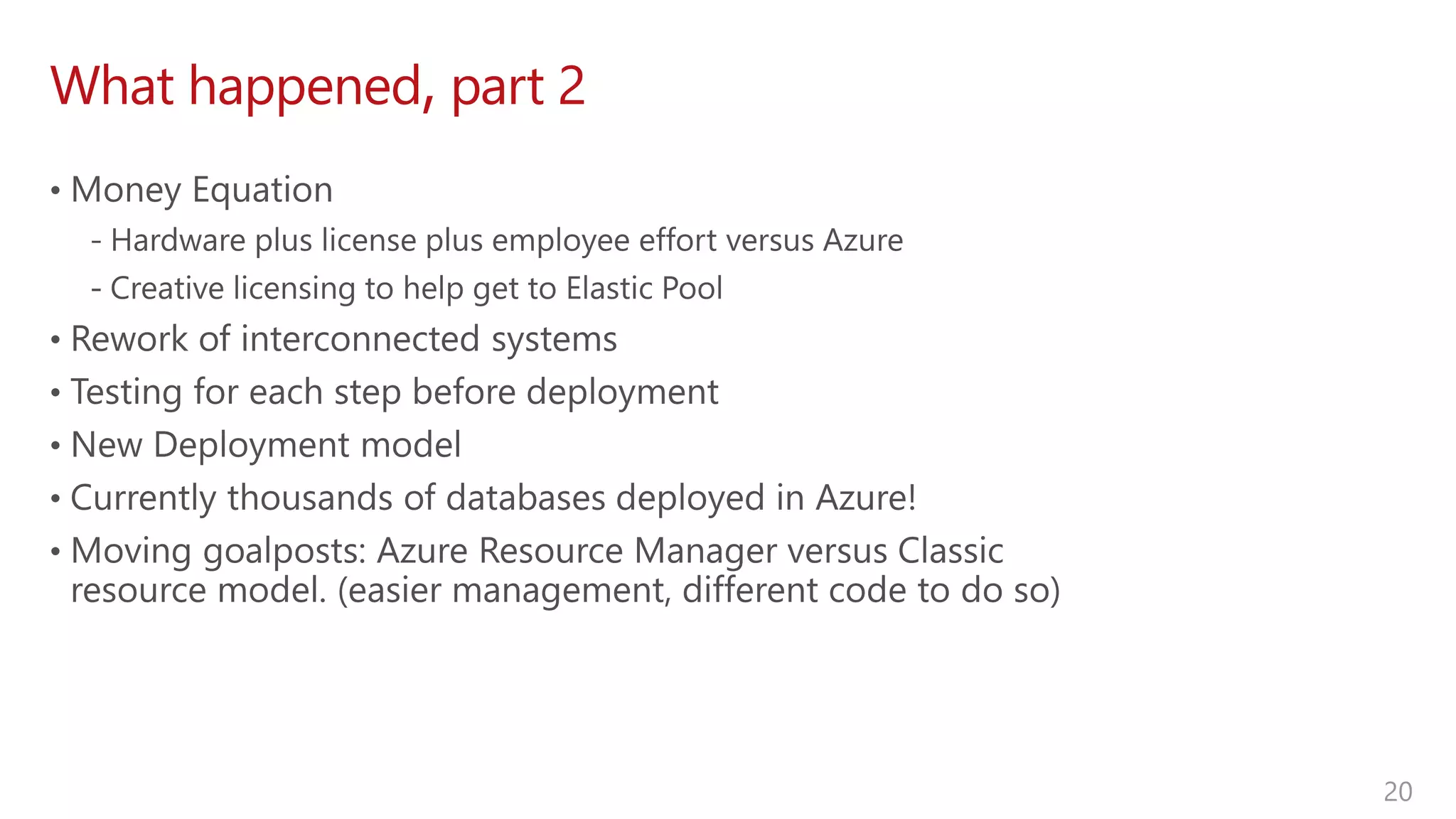 Customer migration to azure sql database from on-premises SQL, for a SaaS application. | PPT