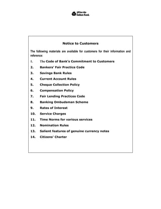 Customer notices | PDF