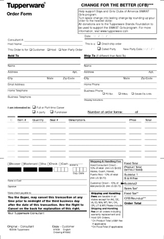 Customer Order Form | PDF