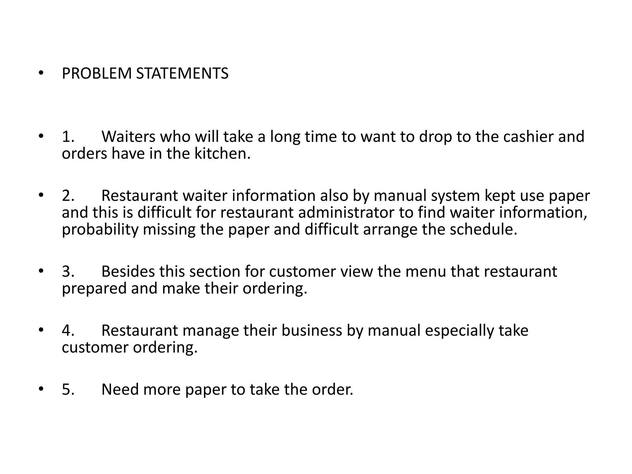 Customer ordering system | PPTX