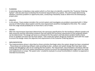 Customer ordering system | PPTX