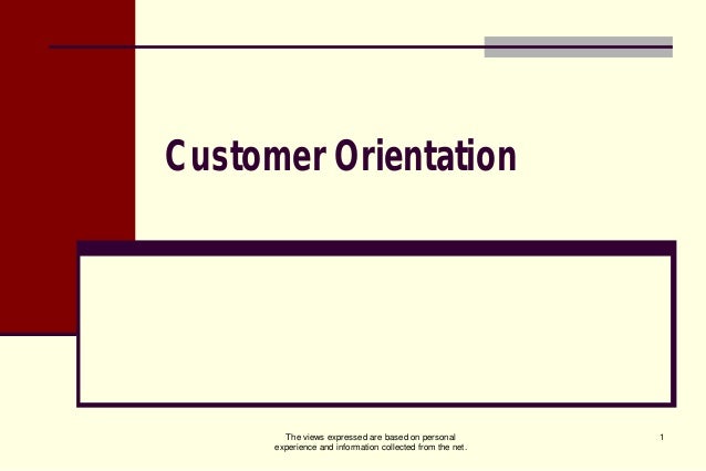 Customer Orientation