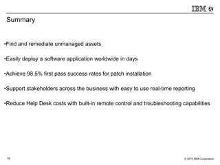 IBM Endpoint Manager for Lifecycle Management (Overview) | PPTX
