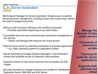 IBM Endpoint Manager for Server Automation (Overview) | PPT
