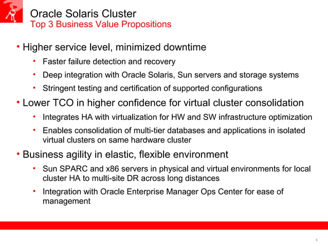Customer Overview Oracle Solaris Cluster Enterprise Edition Ppt