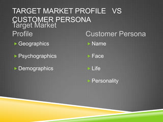 Customer Persona - Trends Talk 2013 | PPTX | Business | Business and ...