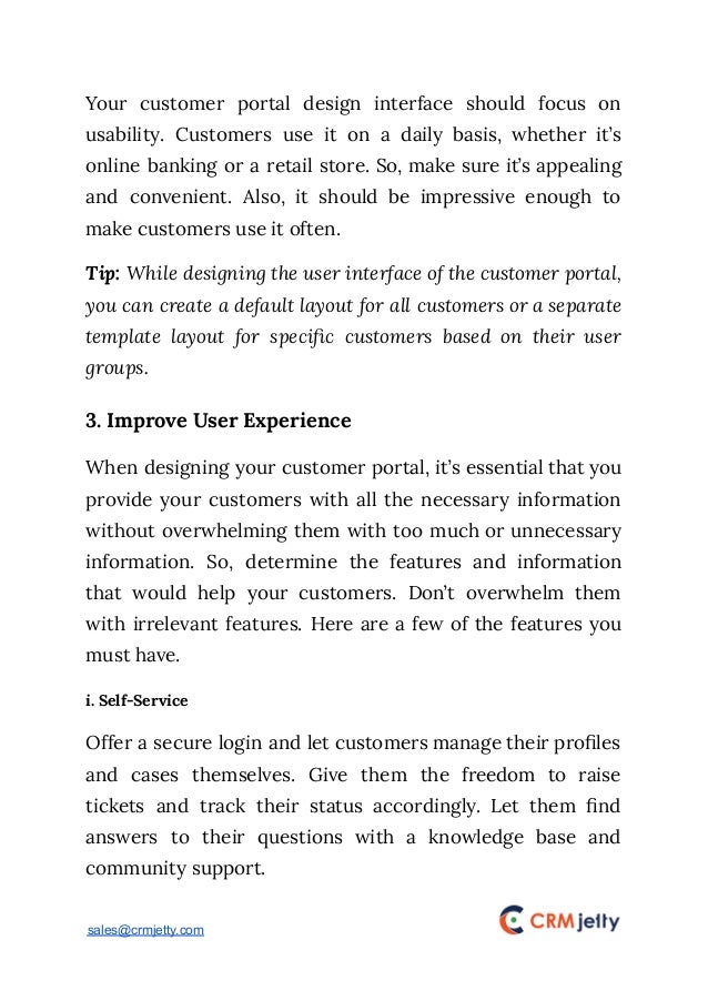 Customer portal design 4 best practices to implement in 2022 | PDF