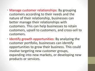 customer portfolio.pptx bnusiness process | PPTX