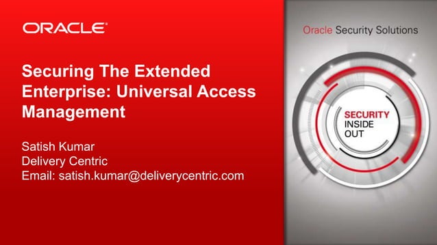 Oracle Access Management - Customer presentation | PPTX