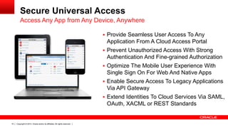 Oracle Access Management - Customer presentation | PPTX