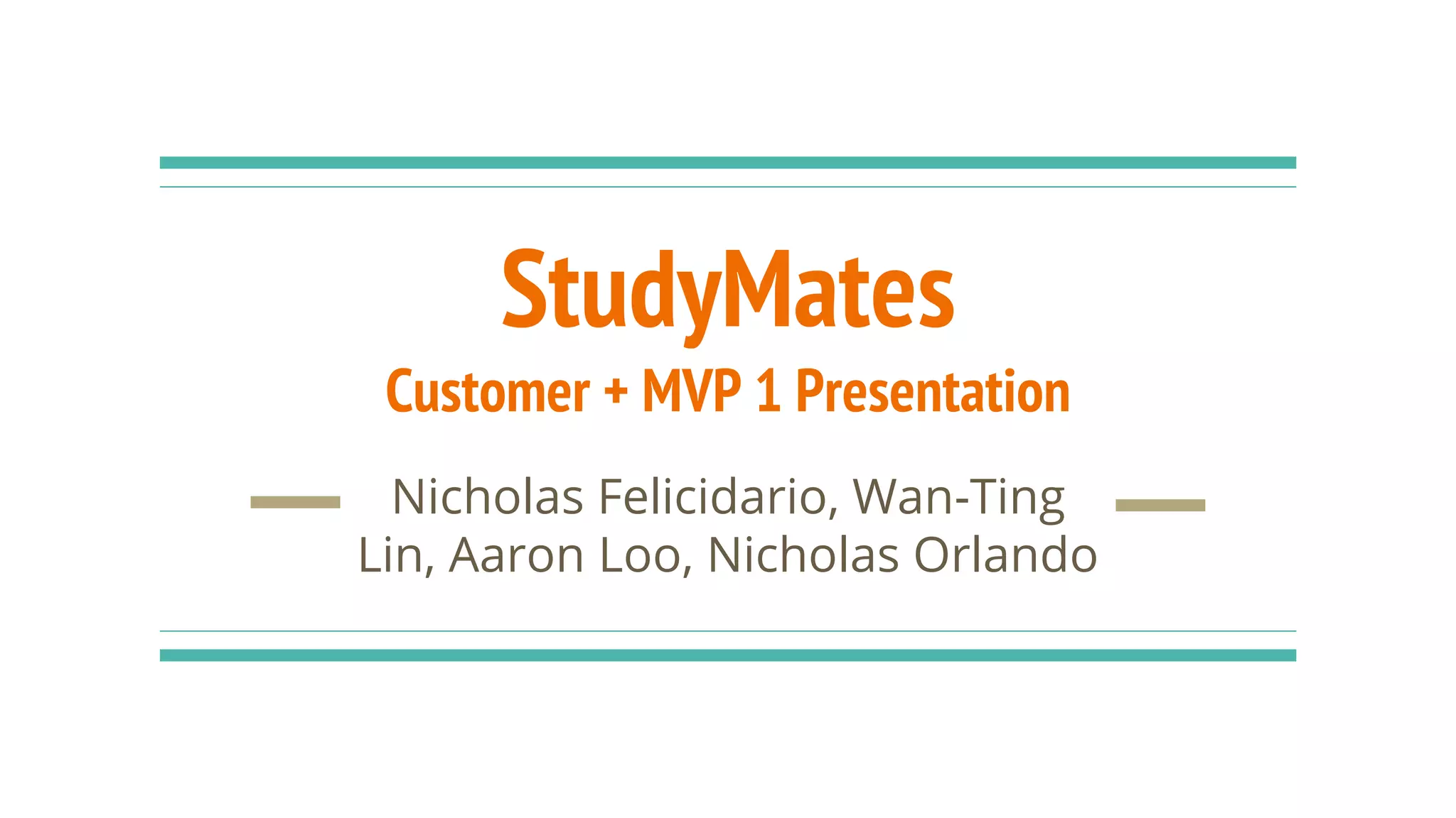 Customer and MVP 1 preso | PPT