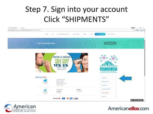 International Shopping with Package Forwarder, American eBox | PPT