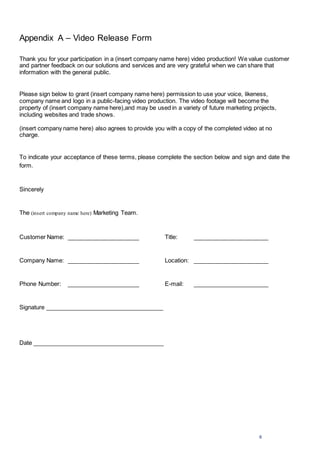Customer Reference Agreement Template | DOCX