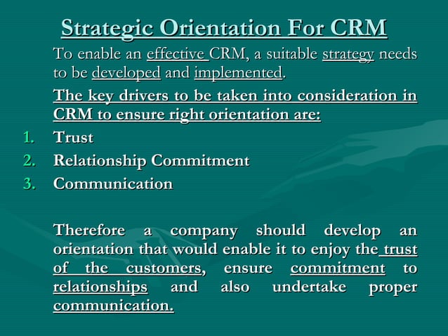 Strategic Customer Relationship Management(SCRM) | PPT