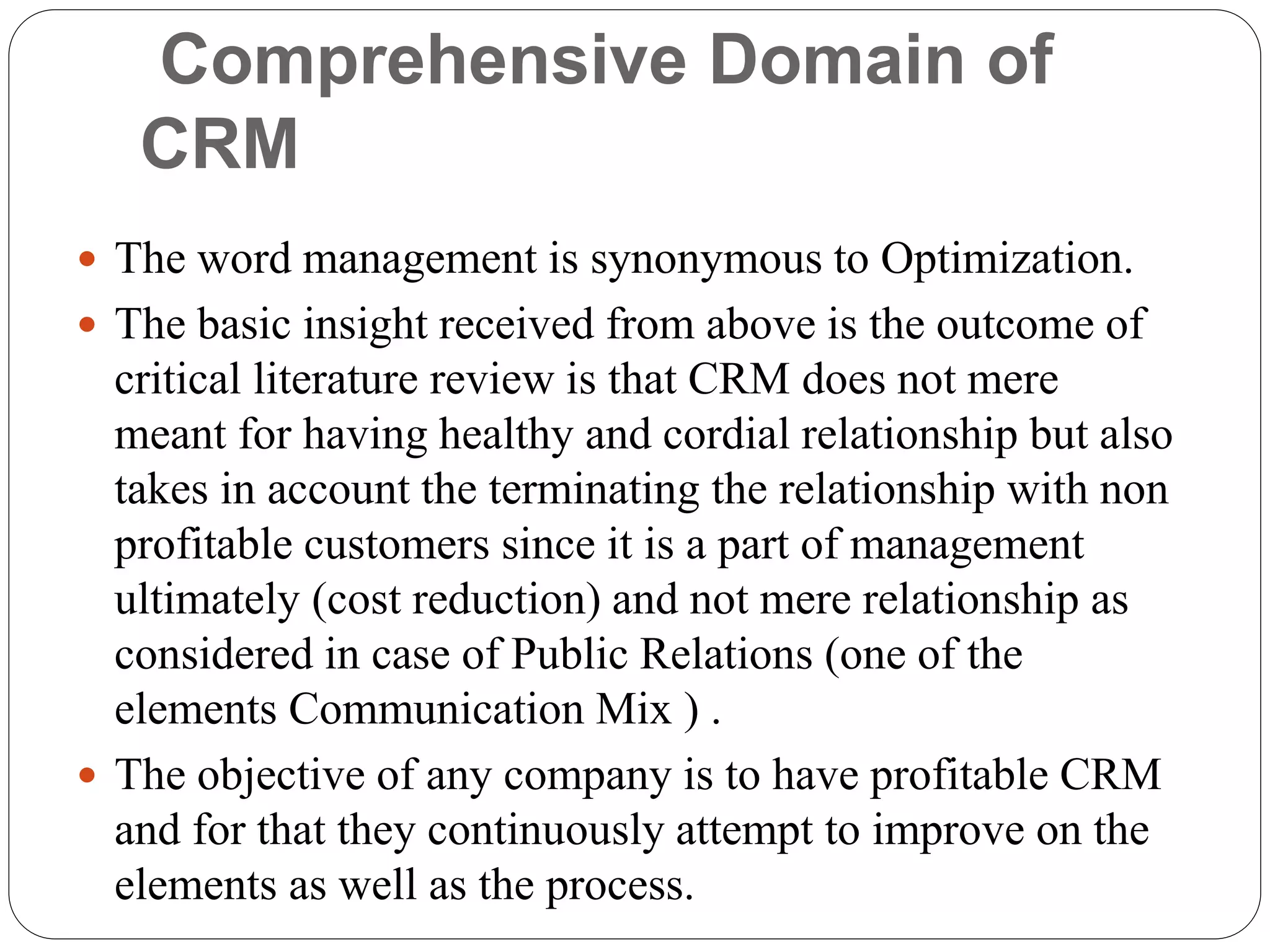 Customer relationship management | PPTX
