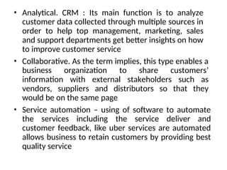 Customer Relationship Management, Teaching notes, BBA, MBA, PGDBM ...