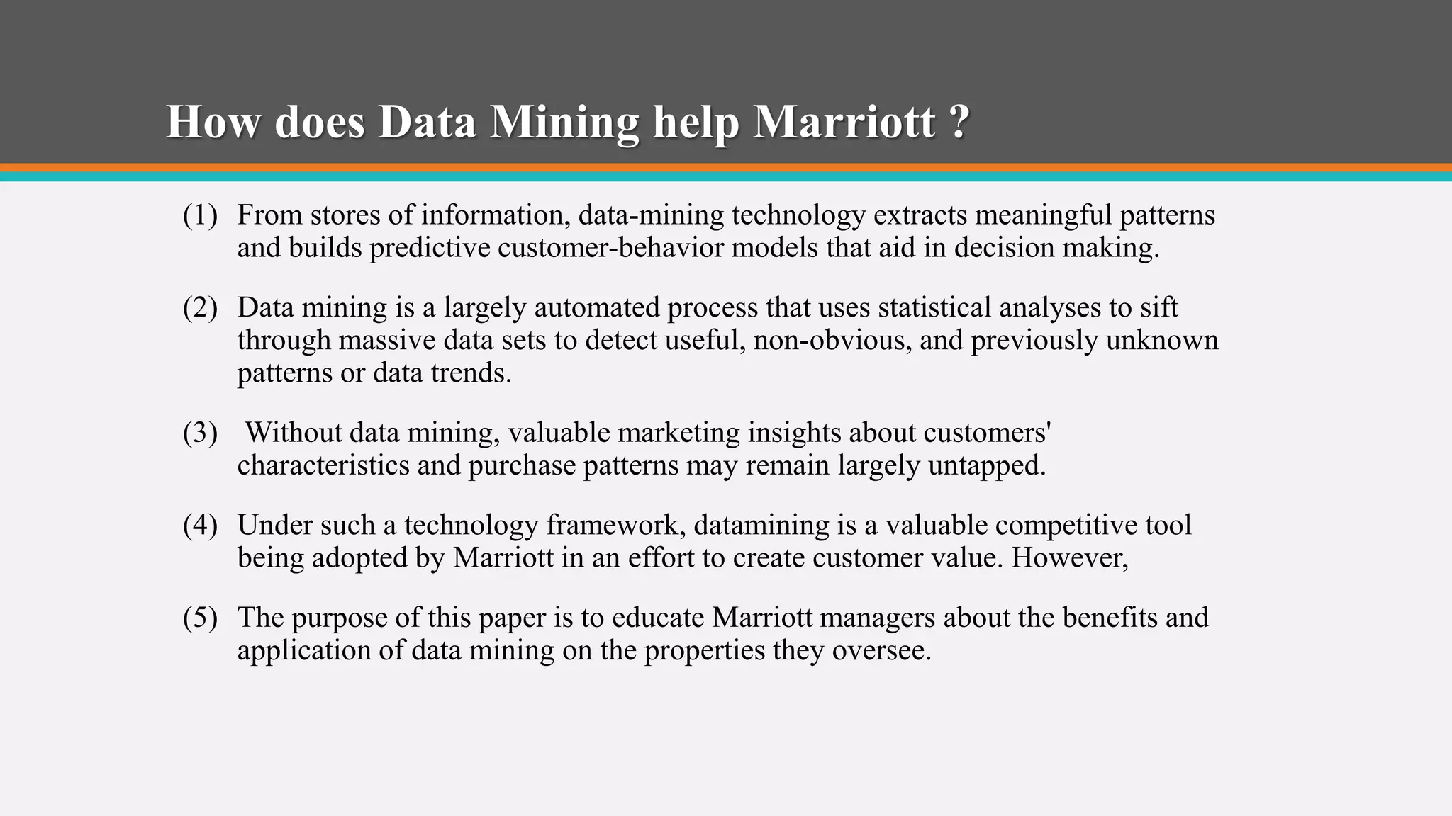 Customer relationship management(crm) Of Marriott hotel | PPTX