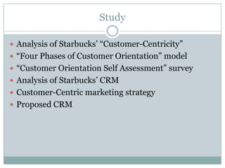 Customer Relationship Management (Crm) In Starbucks 1 | PPTX