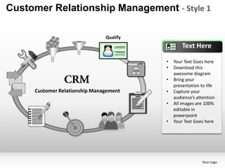 Customer relationship management style 2 powerpoint presentation ...