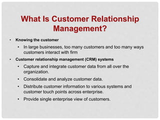 Customer relationship management systems | PPTX