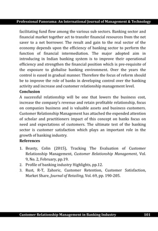 Customer relationship managment in banking industry | PDF | Business ...