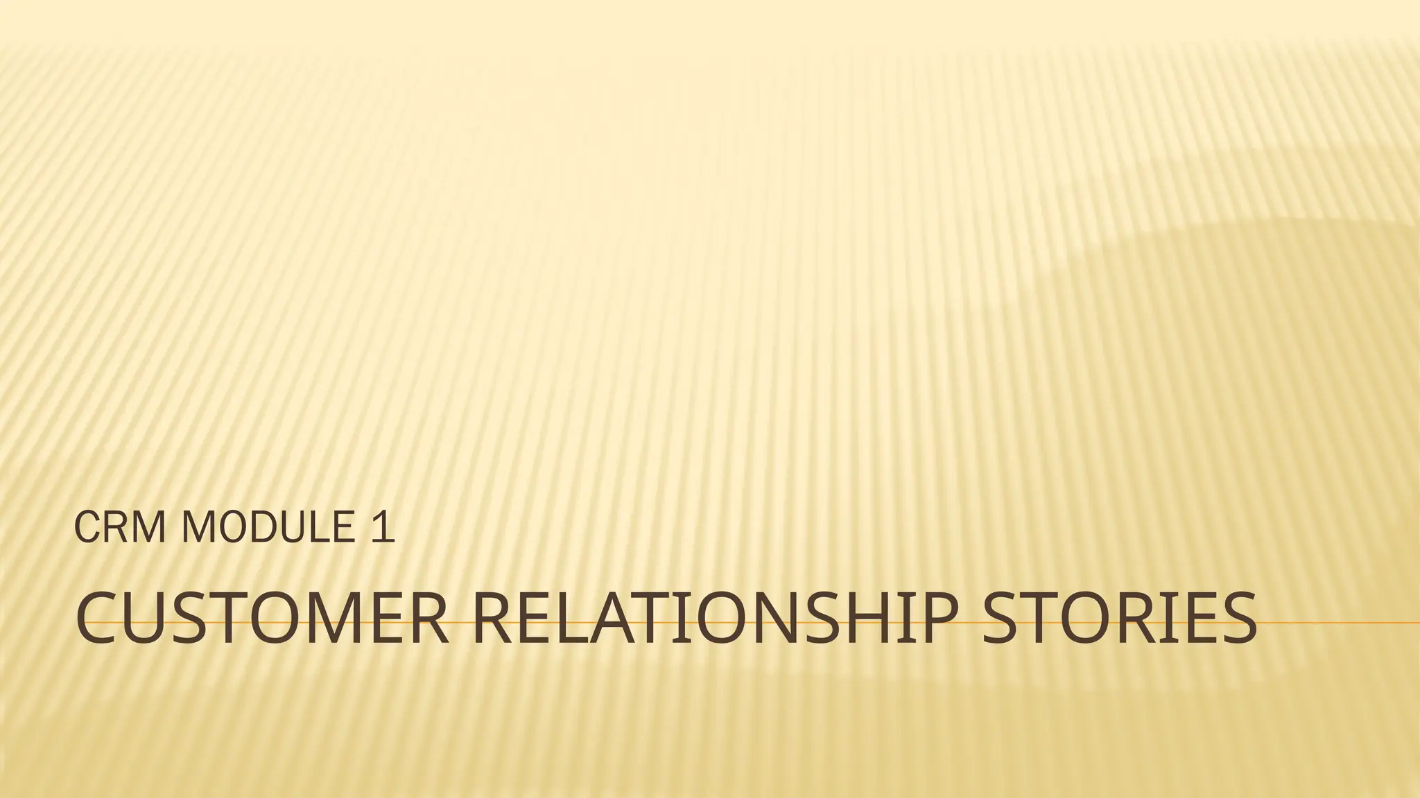 Customer relationship stories Paradigm shift from transactional to ...
