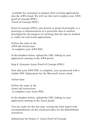 Customer requests areProposed Cloud Architecture (5 pages n.docx