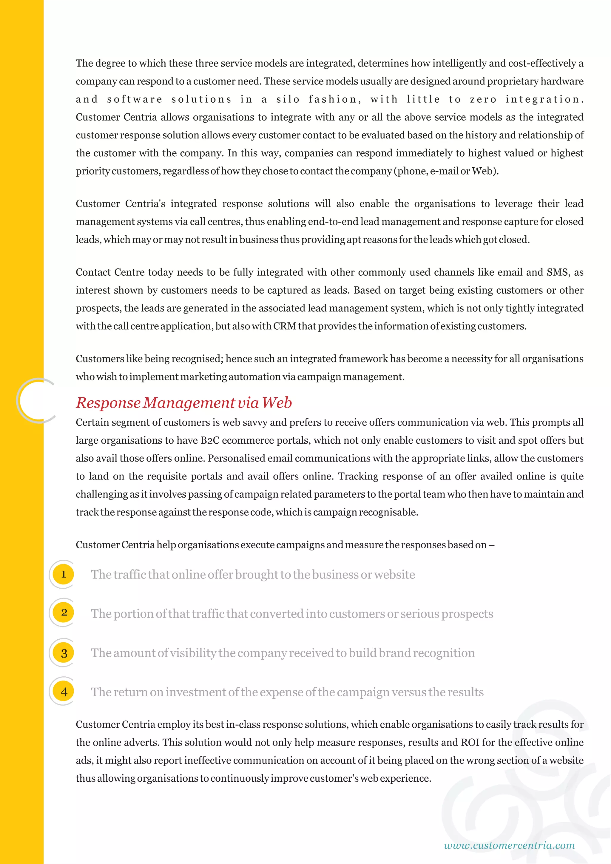 Customer Response Management | PDF