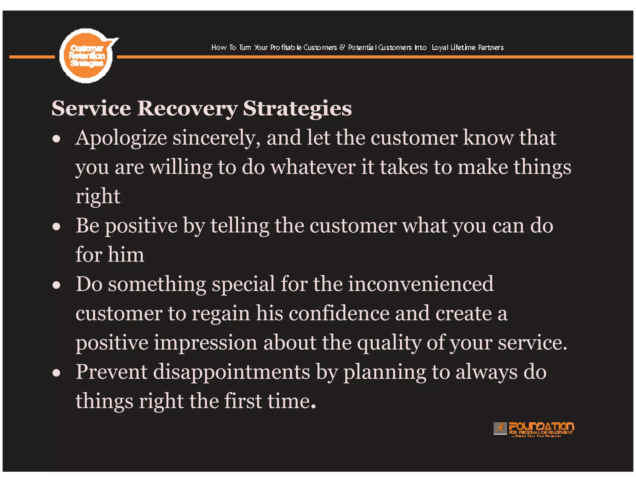 Customer retention strategies | PDF
